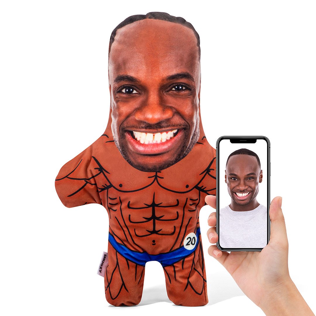 Bodybuilder Mini Me Cushion - Personalised Bodybuilder Doll – Snugzy ...